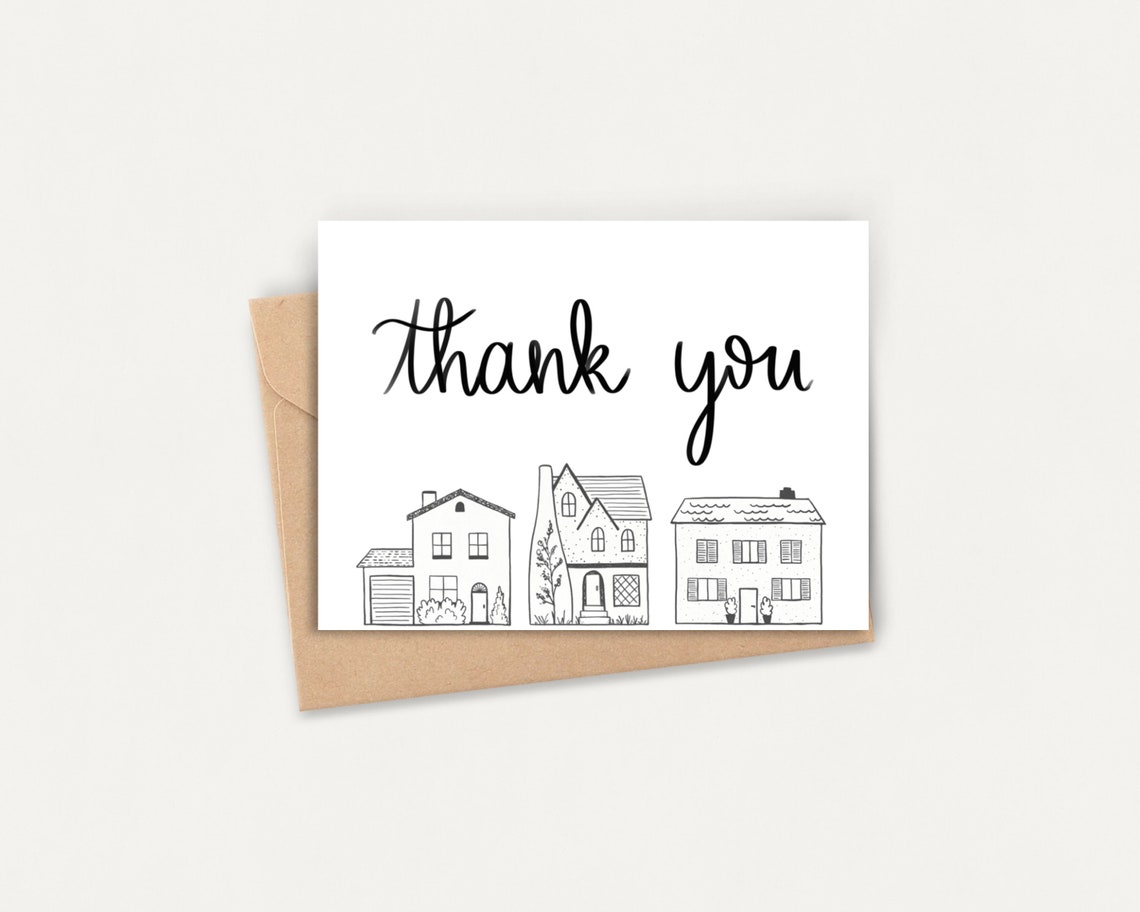 Printable Thank You Card Realtor Thank You Note Printable - Etsy