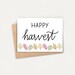 Printable Fall Blank Card Leaves Printable Note Card Happy Harvest Fall ...