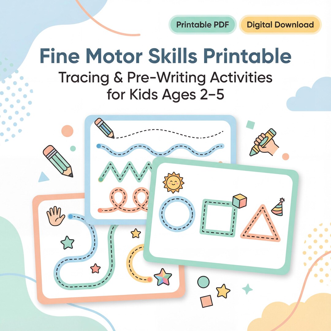Fine Motor Skills Printable Activities for Kids Ages 2–5 - Etsy