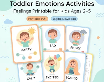 Preschool Emotions Posters and Activities, Ages 2-5, Emotions and ...