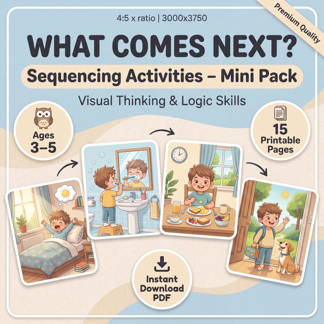 What Comes Next Sequencing Activities for Kids | Visual Thinking ...