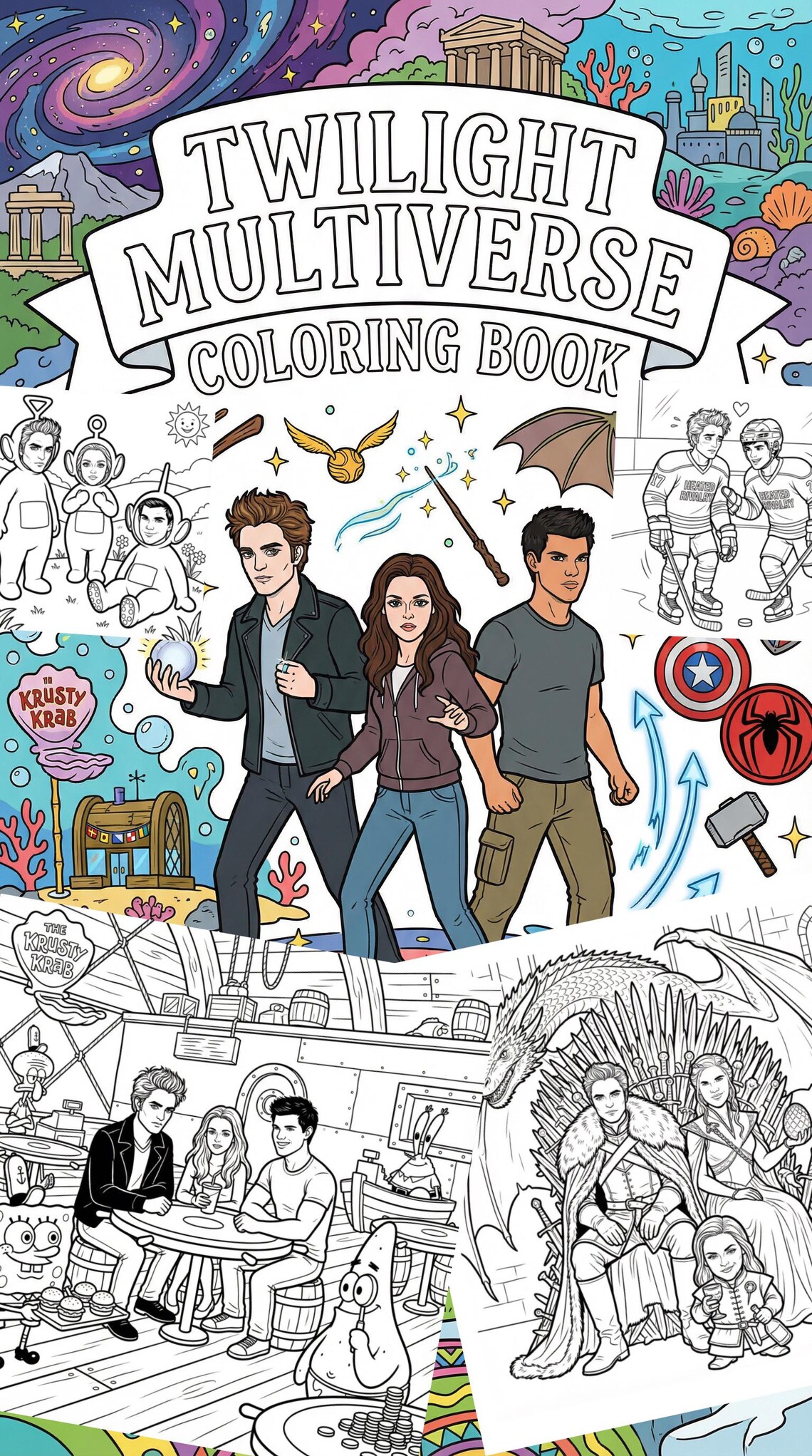 Vampire Romance Multiverse Coloring Pages PDF - Etsy