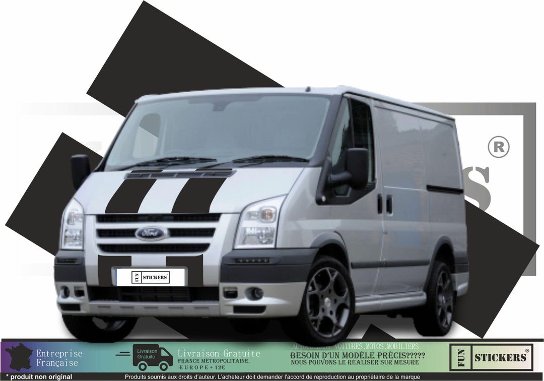 Racing Stripes for Ford Transit Custom Vans – Decorative Vinyl Stickers ...