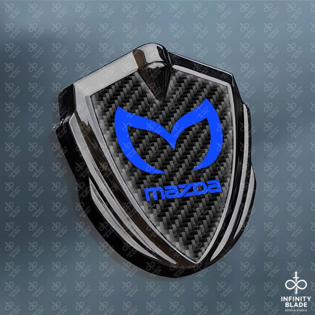 Mazda Shield-style Raised Resin Fender Badge – 60mm Automotive Emblem ...