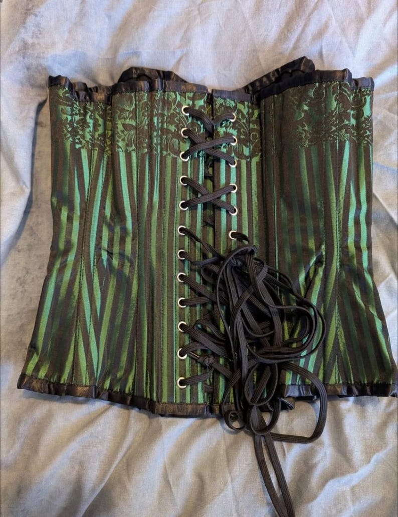 Green and Black Corset - Etsy