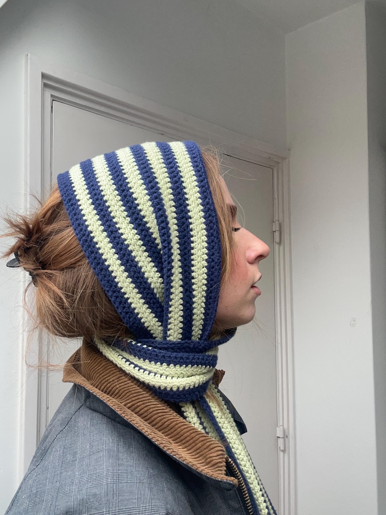 Easy Beginner Crochet Striped Scarf Pattern (PDF Pattern) - Etsy