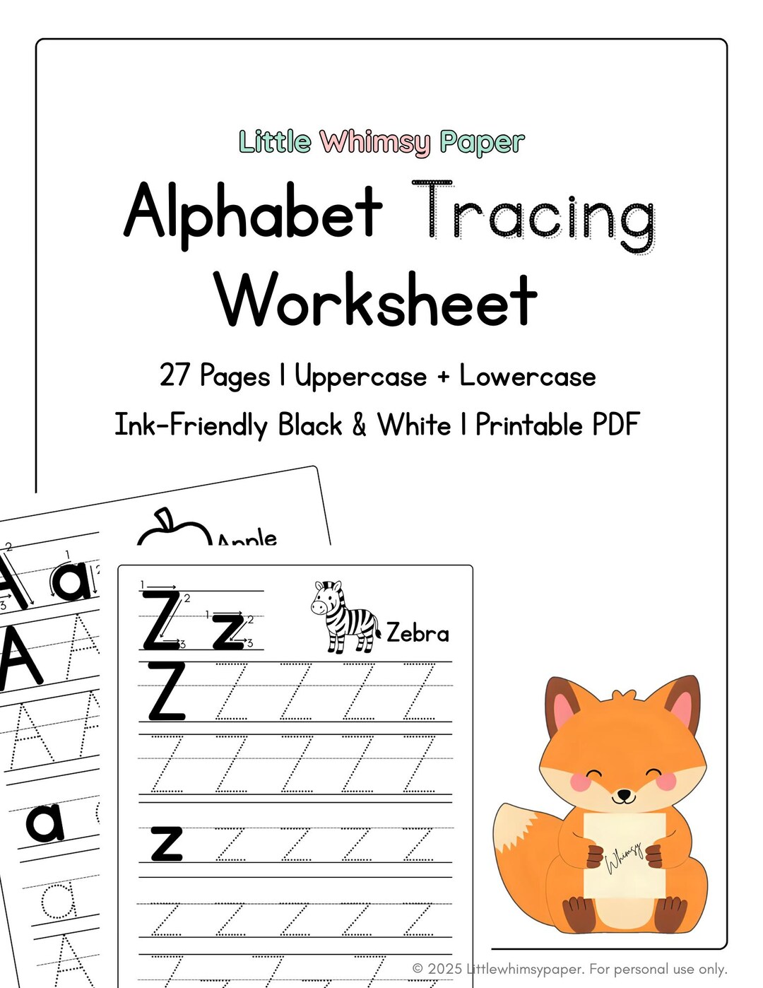 27 Pages – Uppercase & Lowercase Alphabet Tracing Worksheet | Preschool ...