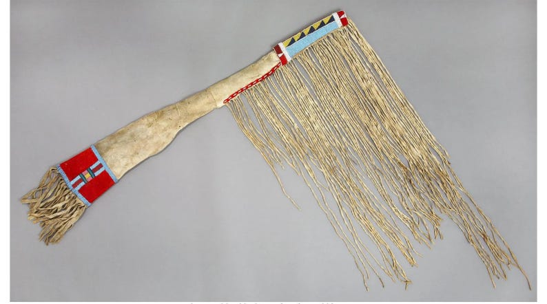 Native American Crow Beaded Buffalo Hide Rifle Scabbard – Antique ...