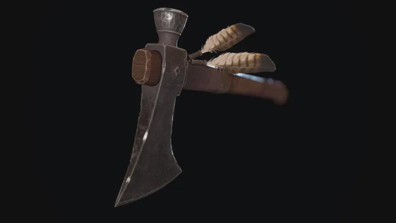 Decorated Tomahawk Axe | Hand Forged Carbon Steel Axe With Wooden ...