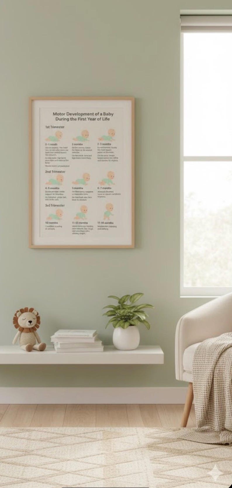 Baby Motor Development Milestone Chart, First Year (printable PDF) - Etsy
