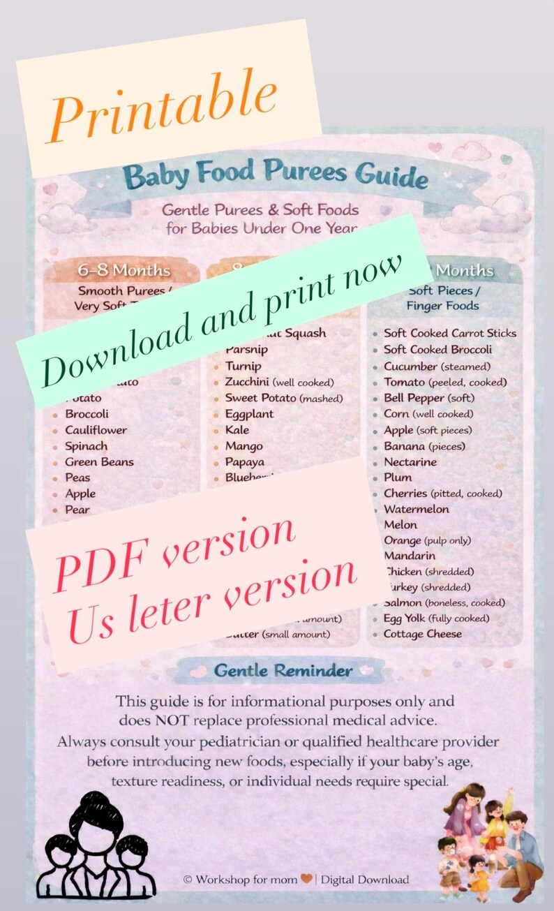 Baby Food Guide 6-12 Months – First Foods Chart, Infant Feeding ...