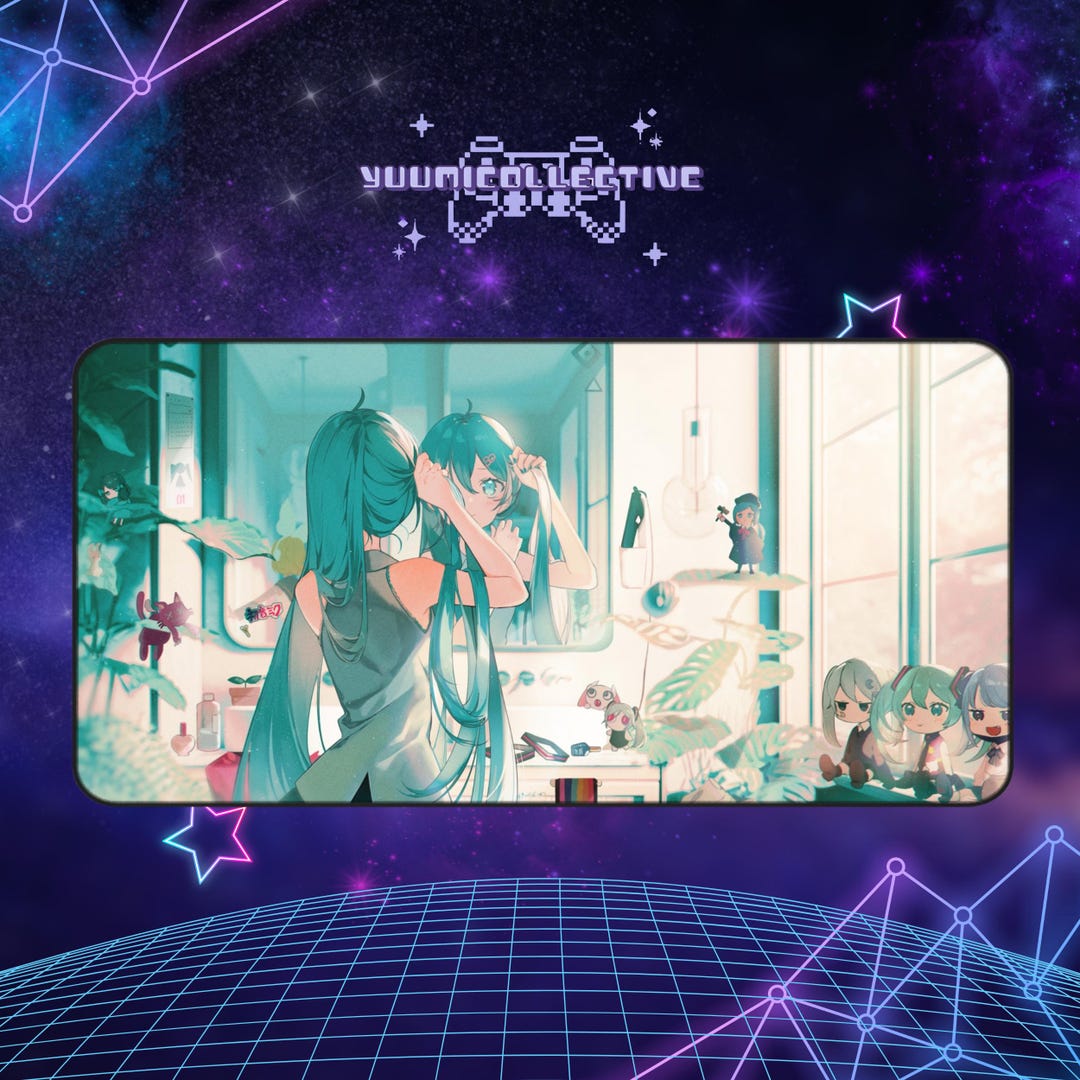 Hatsune Miku Anime Desk Mat, Anime Desk Mat, Anime Mouse Pad, Anime ...