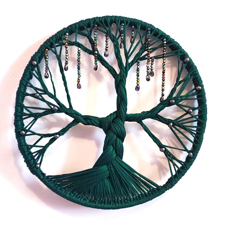 Dark Green Lighted Wall Tree - Etsy