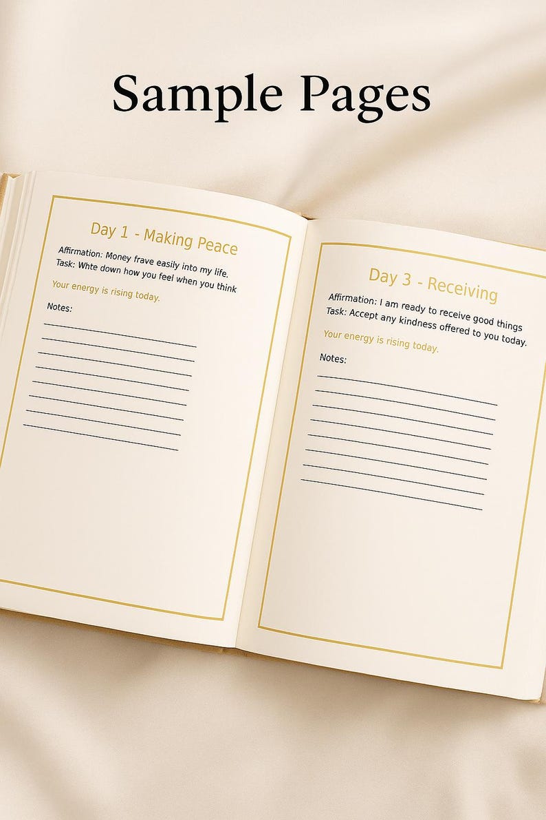 21 Day Money Frequency Guide, Abundance Manifestation Workbook, Wealth ...