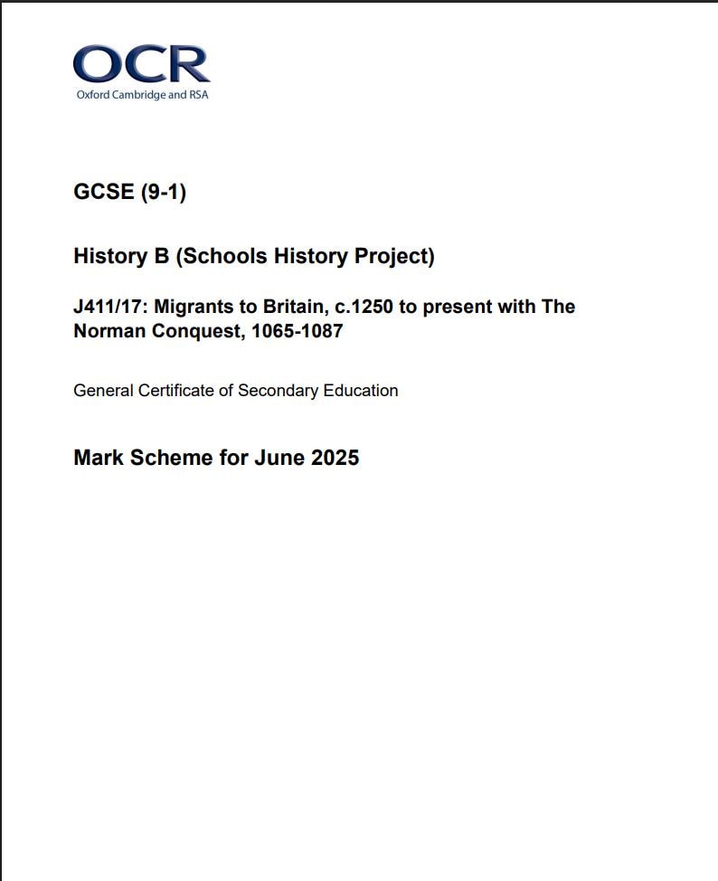 OCR GCSE History B Paper 17 2025 Mark Scheme J410/17 - Etsy UK
