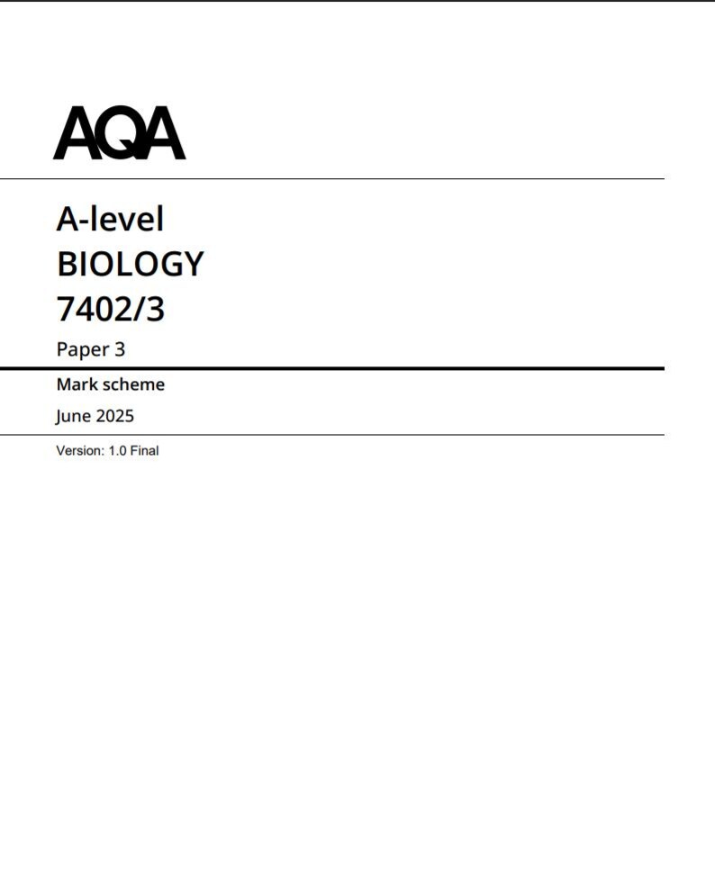 AQA A Level Biology Paper 3 et système de notation 74023 - Etsy France