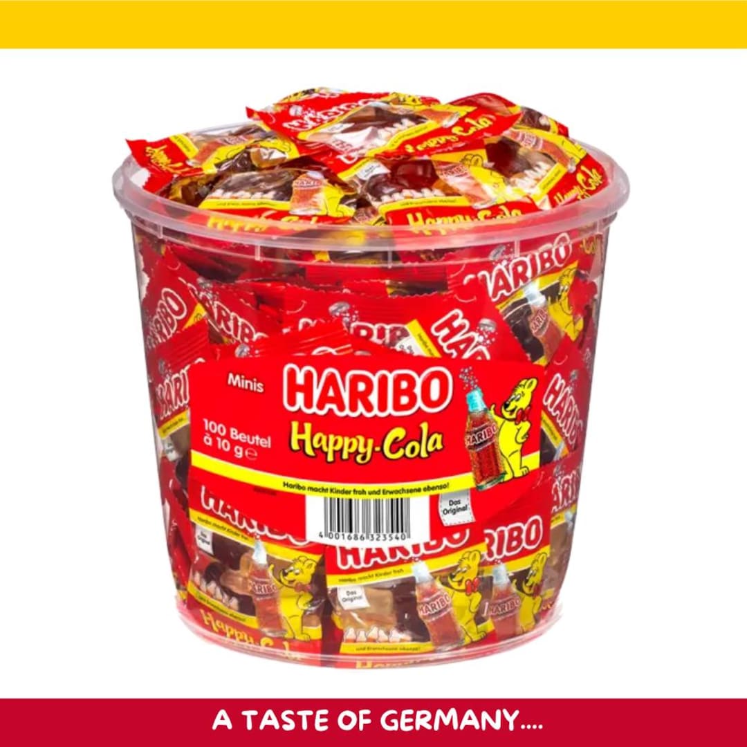 Haribo Happy Cola Mini – Bulk 0.98 Kg (2.2 Lbs) – Cola Flavored Gummy ...