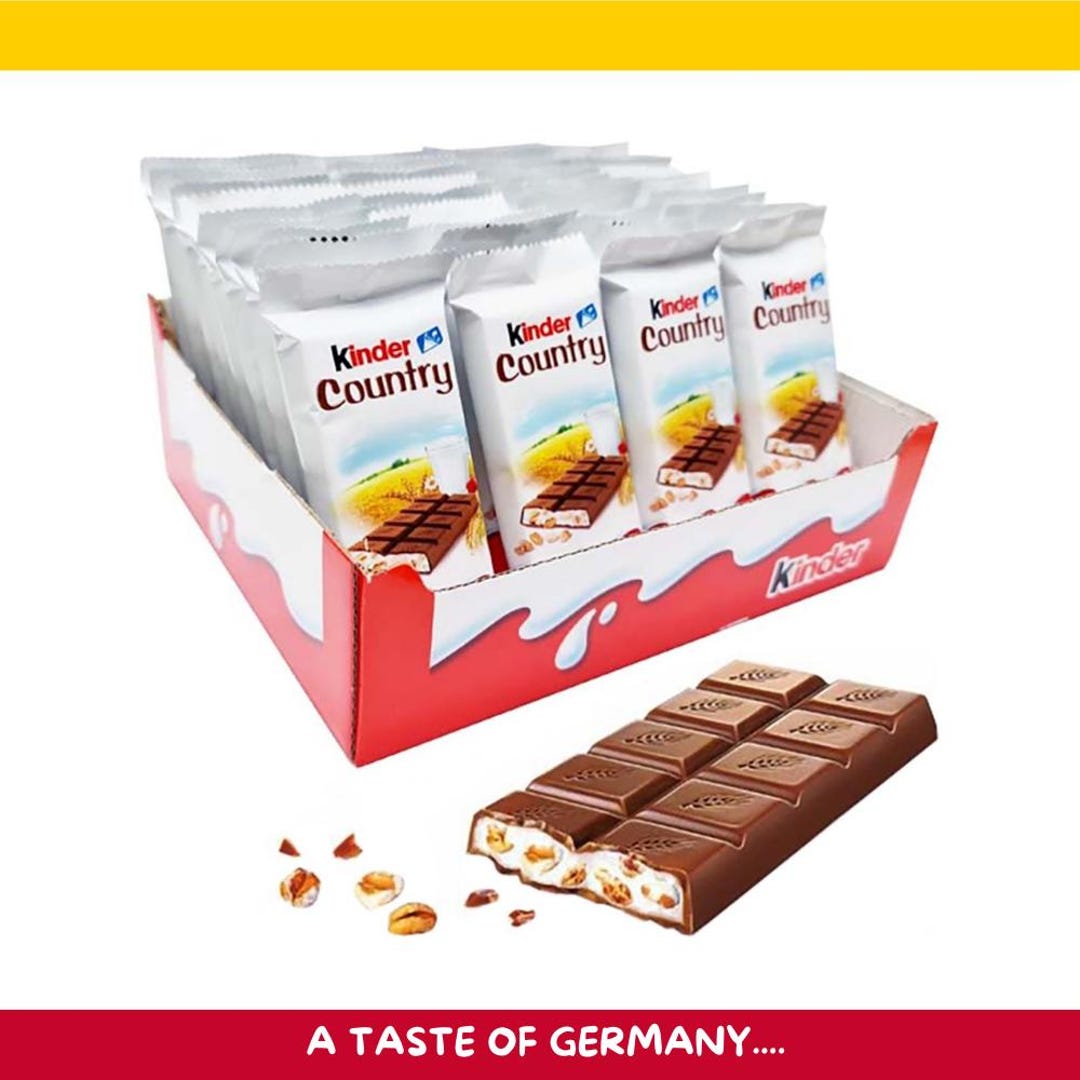 Kinder Country Chocolate Bar Bulk Pack 40 X Crispy Milk Chocolate
