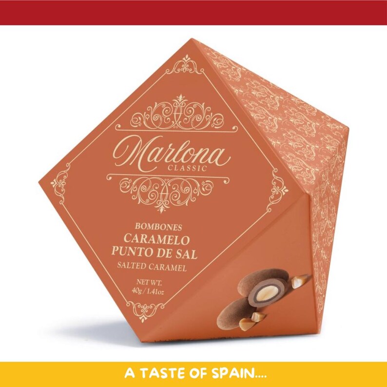 Marlona Pralines de Amêndoa - Chocolate ao Leite e Caramelo Salgado (40 ...