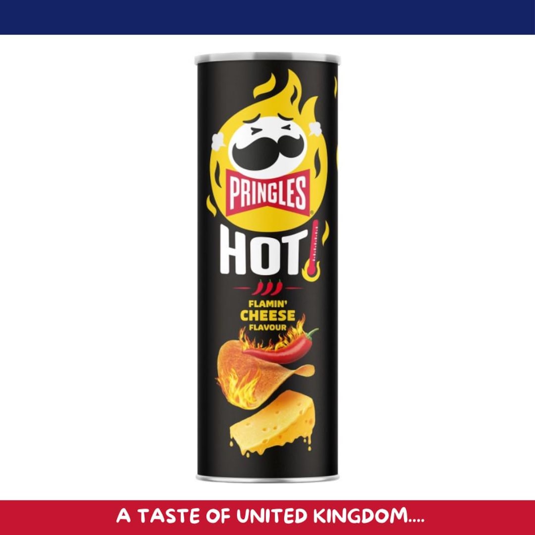 Pringles HOT “flamin’ Cheese” – Extra Spicy Chili & Creamy Cheese Chips ...
