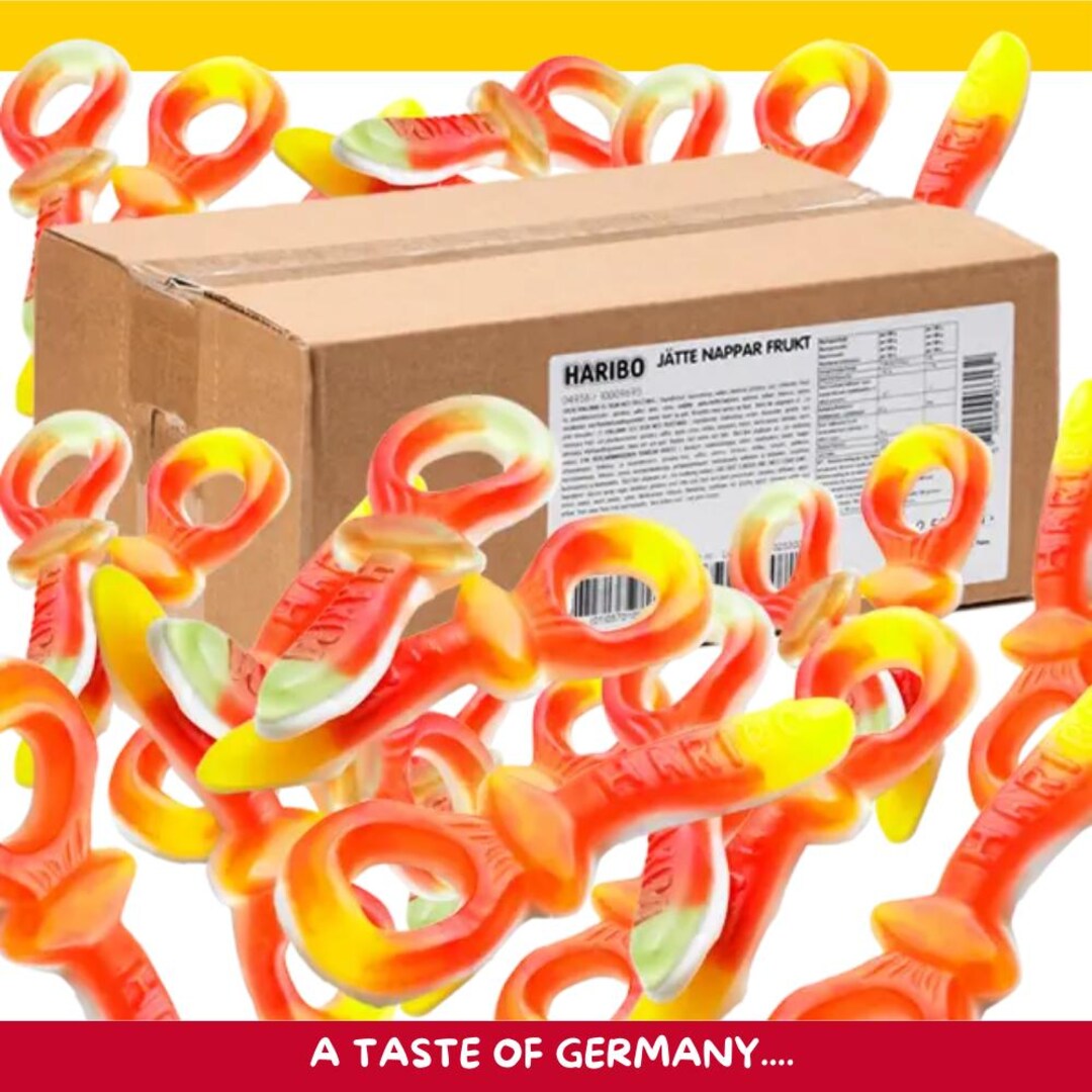 Haribo Giant Pacifiers Fruit Foam – Bulk 2.5 Kg (5.5 Lbs) – Fruity ...
