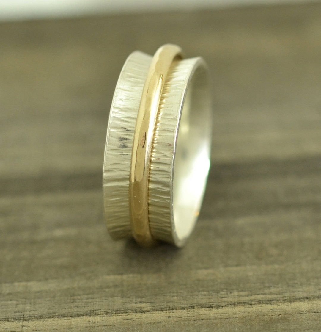 Spinner Ring, Sterling Sliver Spinner Ring, Narrow Spinner Ring, Nickel ...