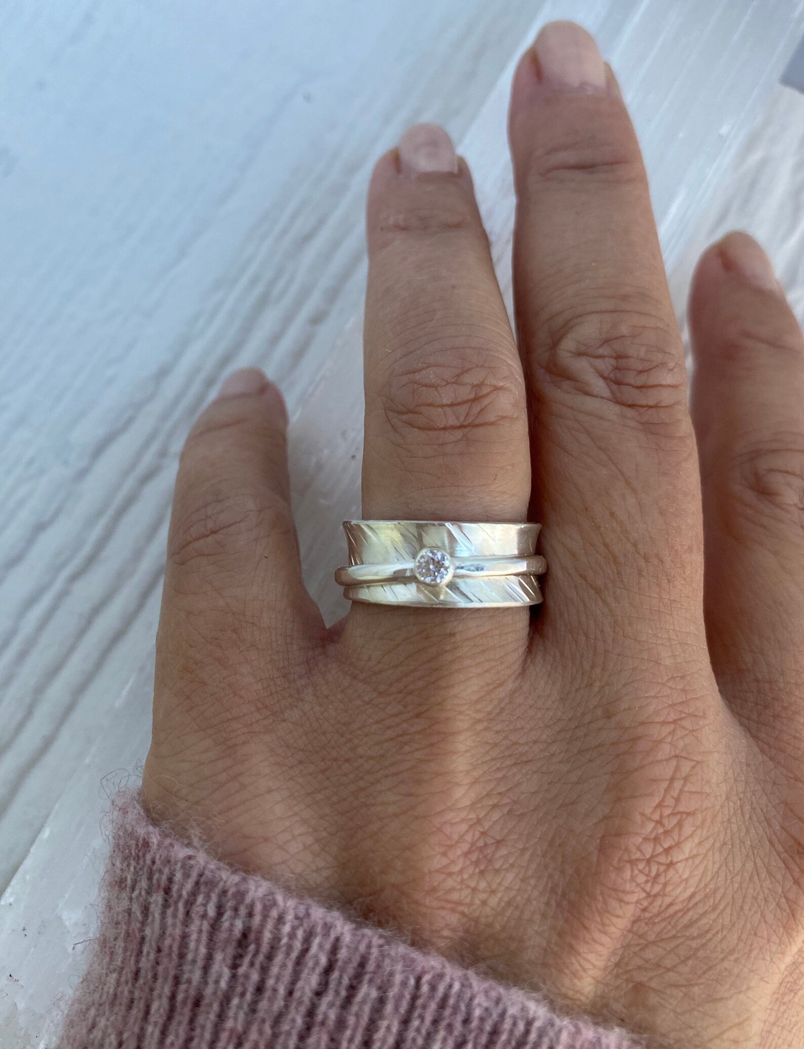 Spinner Ring, Gemstone Spinner Ring - Etsy