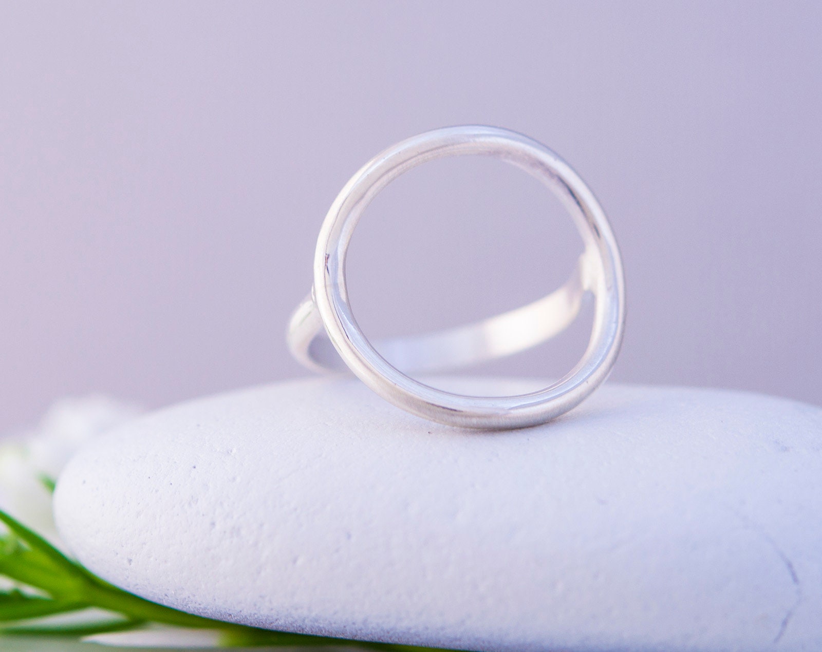 Forever Circle Karma Ring Solid Silver Circle Ring High - Etsy