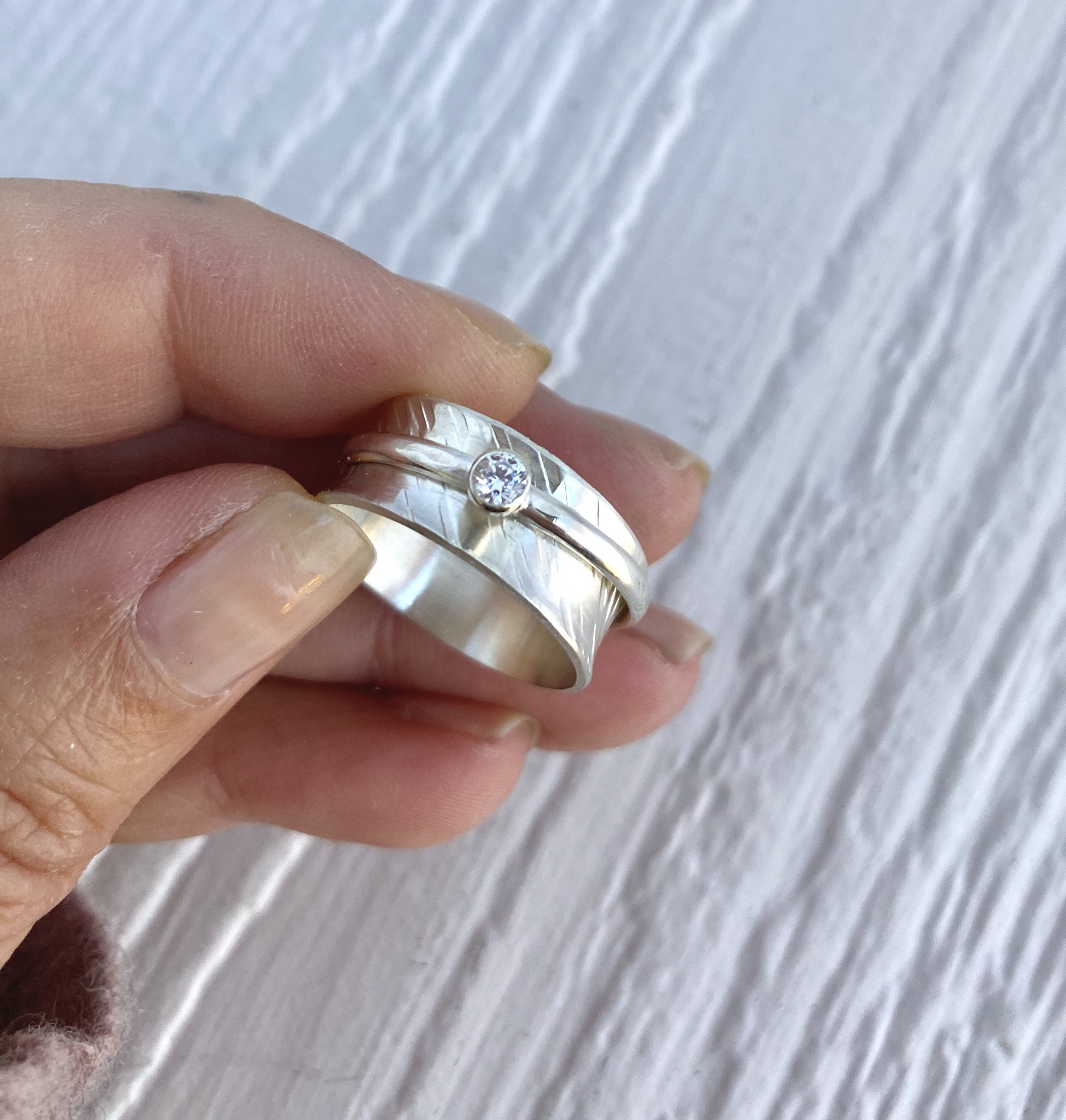 Spinner Ring, Gemstone Spinner Ring - Etsy
