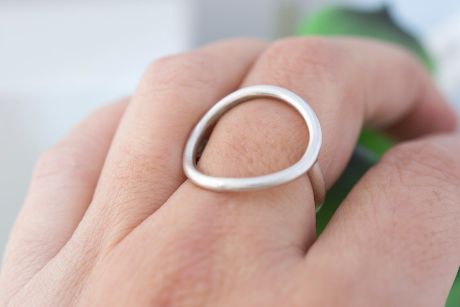Forever Circle Karma Ring Solid Silver Circle Ring High - Etsy
