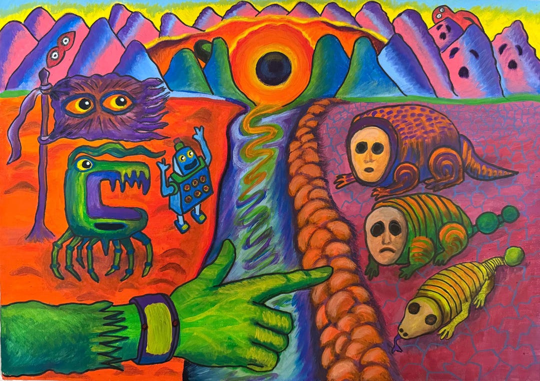 Communication Breakdown in Alien World – Surreal Colorful Creatures ...