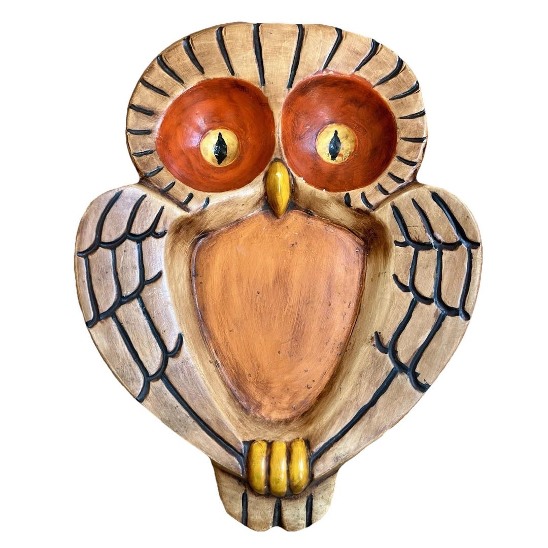Owl Ceramic Dish Vtg 1973 Signed Pottery Tray Ashtray Hand Crafted ...