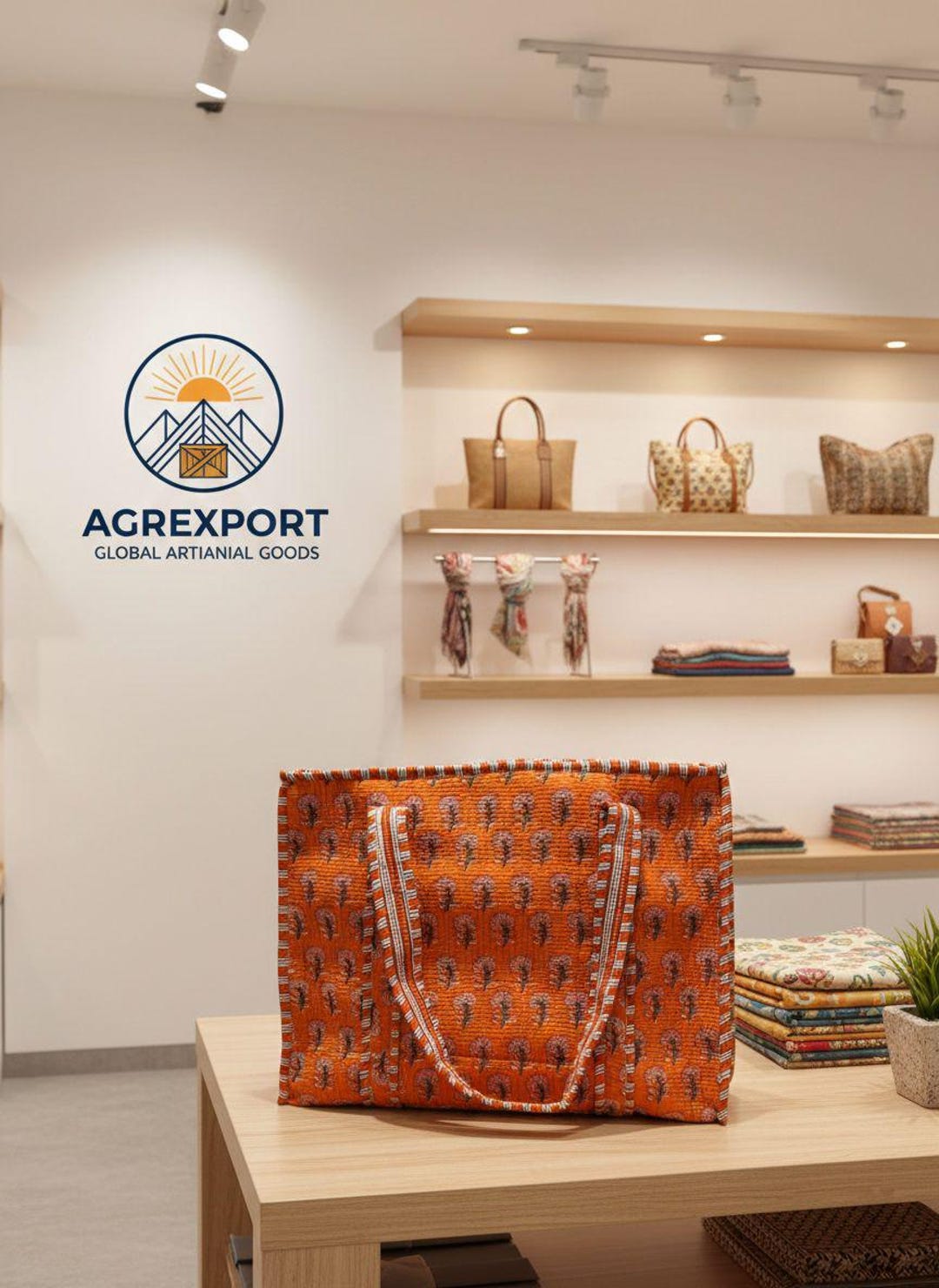 Handmade Block Print Cotton Tote Bag Reusable Shopping Bag Everyday ...