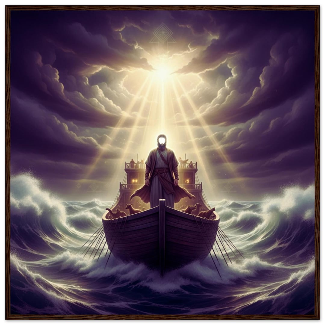 Prophet Nuh Wall Art | Islamic Story of Noah Ark | Framed Muslim Home ...