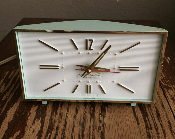 Vintage 1960s Westclox Electric Mid-century Alarm Clock Mod Retro Home ...