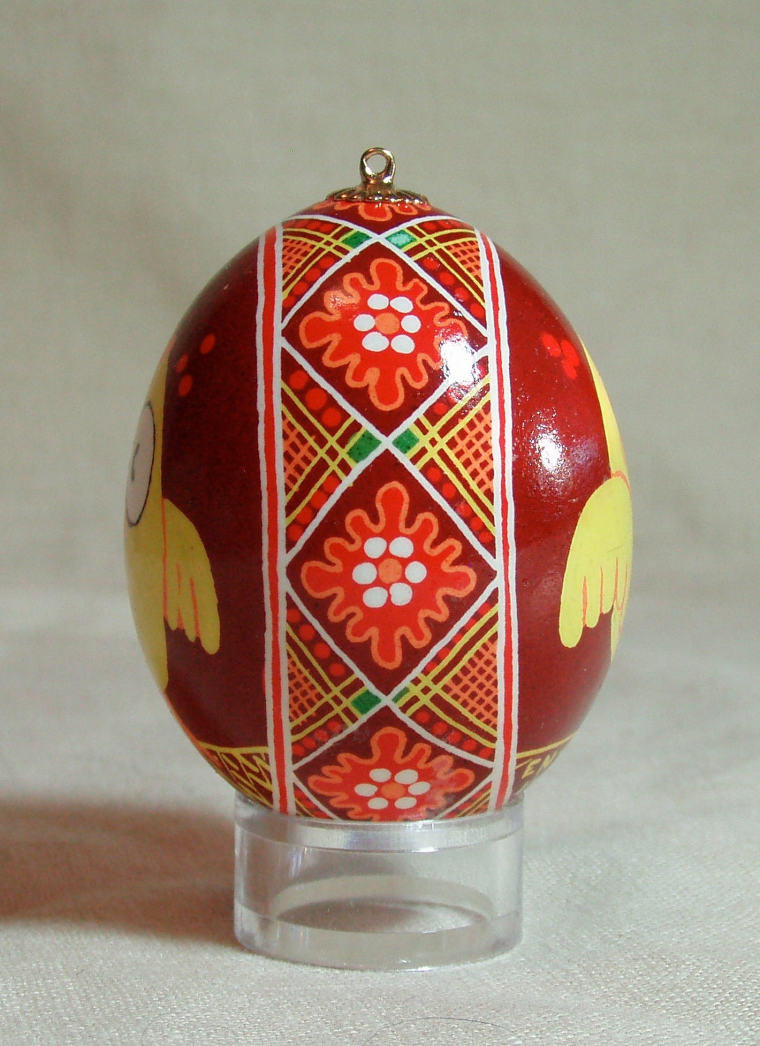 Curious Chicken Pysanka Front and Back With Splatter and - Etsy