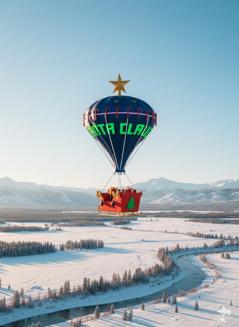 Elevate Your Christmas! Santa Hot Air Balloon Model for 3D Printing ...