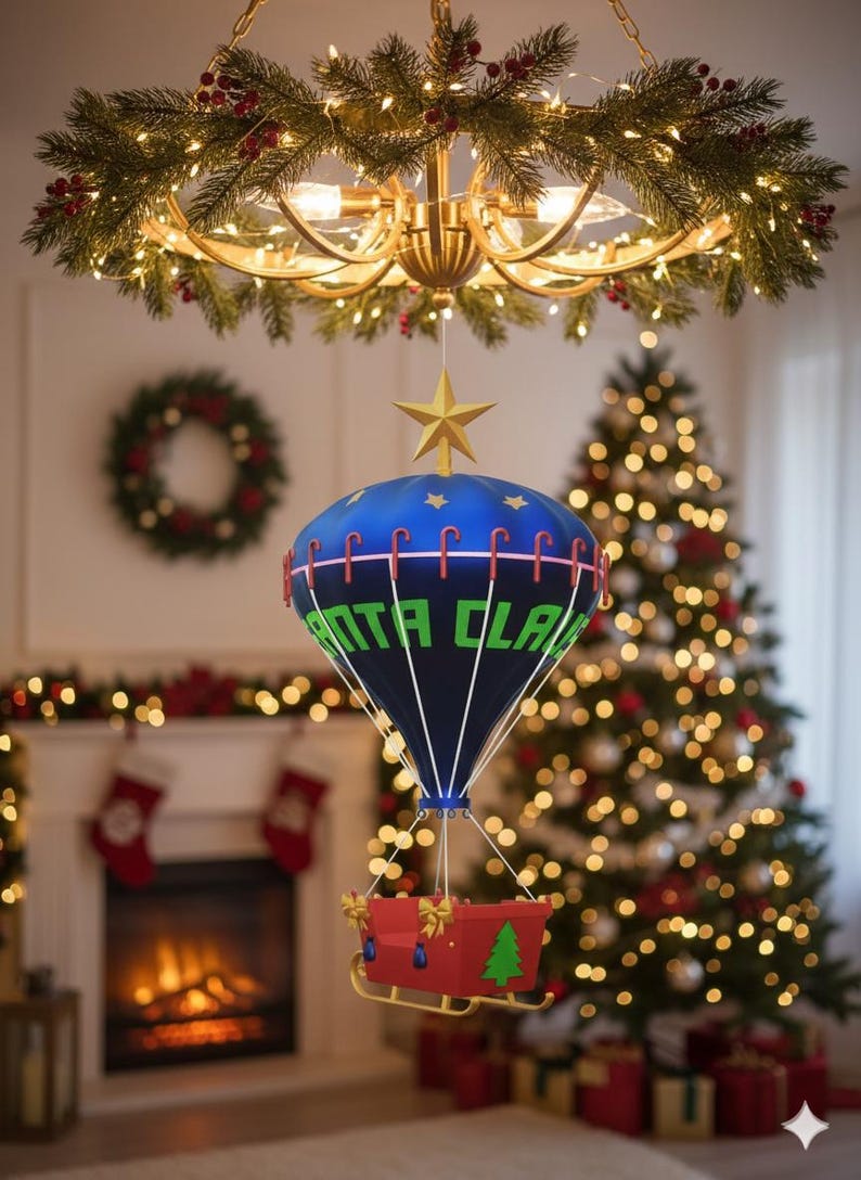 Elevate Your Christmas! Santa Hot Air Balloon Model for 3D Printing ...
