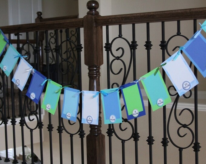 First Birthday Photo Banner - First Year Banner - Sweet Cupcake Boy - Etsy