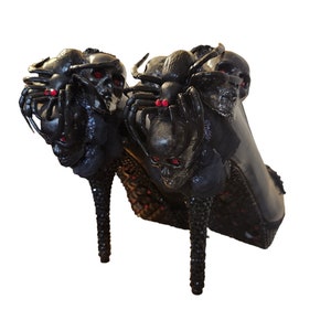 Gothic Vampire Baroque Victorian Halloween Black and Red Shoes - Etsy