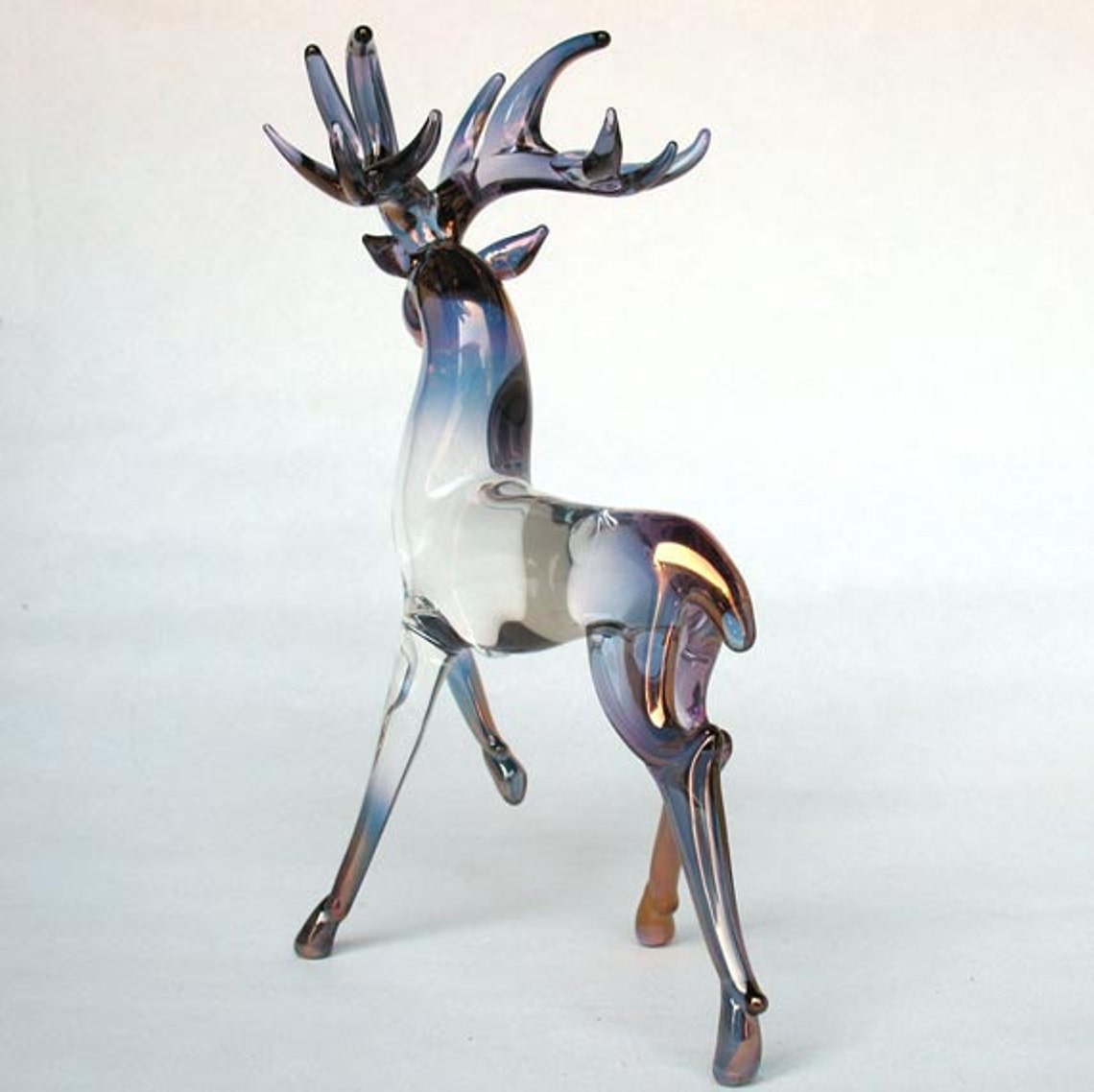 Deer Buck of Hand Blown Glass With 24K Gold - Etsy