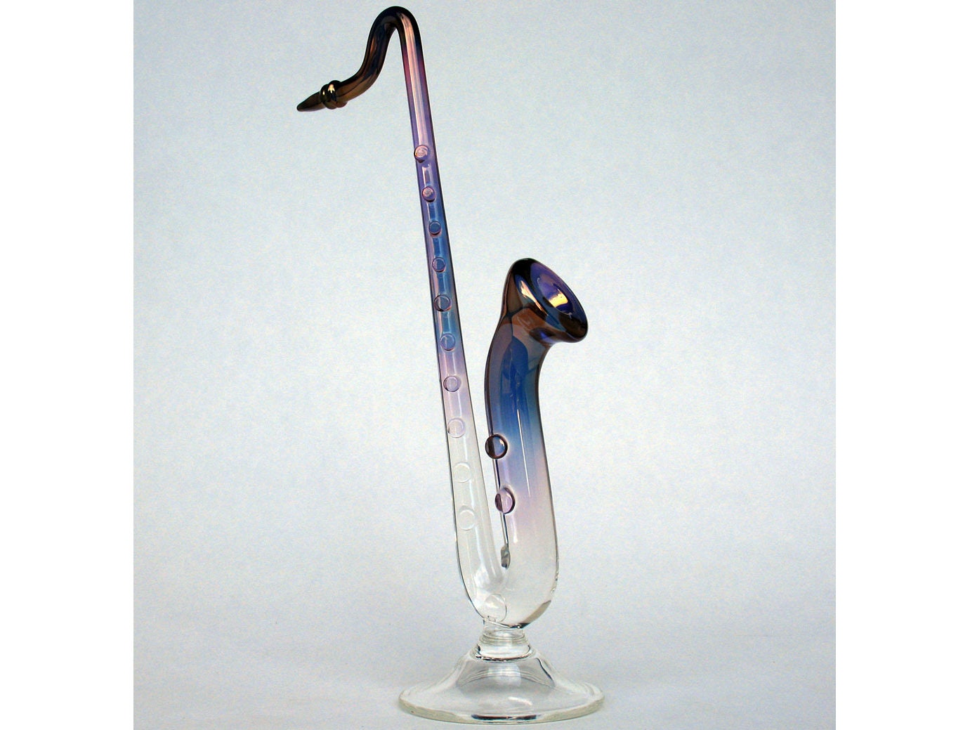 Saxophone Figurine of Hand Blown Glass and 24K Gold - Etsy