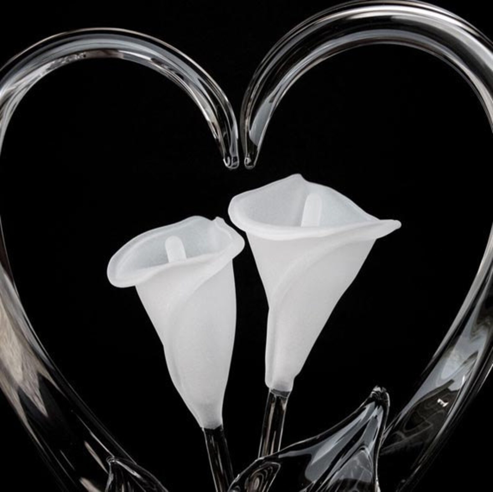 Calla Lily Lilies Frosted Glass Wedding Cake Top Topper - Etsy