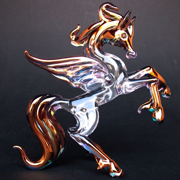 Glass Pegasus Figurine - Etsy