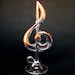 Treble Clef G Clef Figurine of Hand Blown Glass Gold - Etsy
