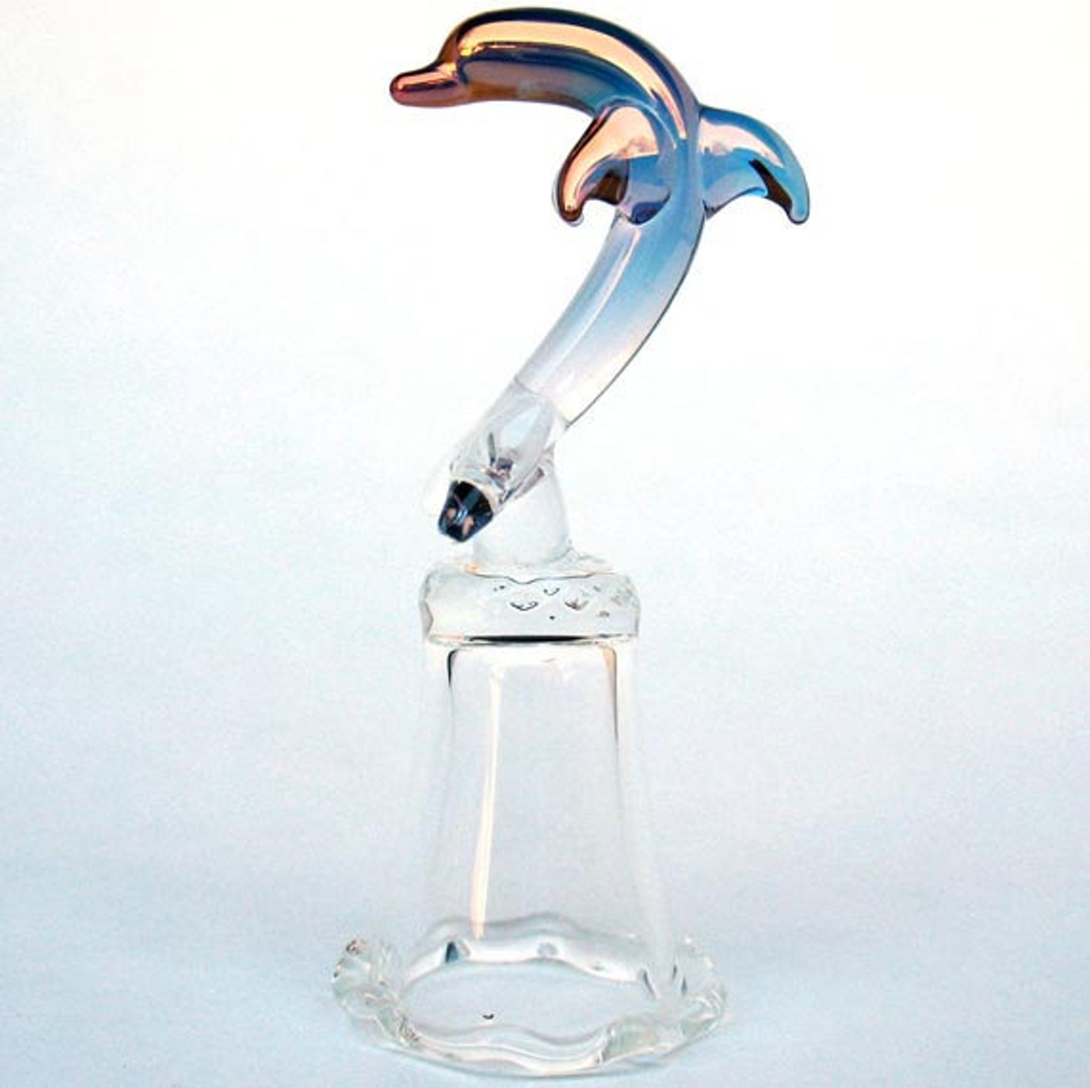 Dolphin Hand Blown Glass Thimble Crystal Gold Figurine - Etsy
