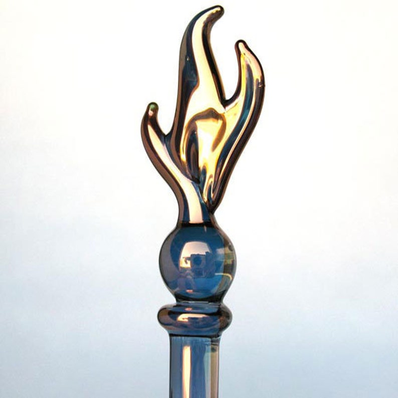 Wizard Sorcerer Figurine Hand Blown Glass Crystal Ball - Etsy