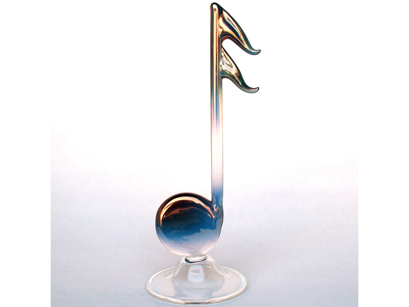 Music Note Figurine Sculpture Blown Glass Gold Crystal - Etsy