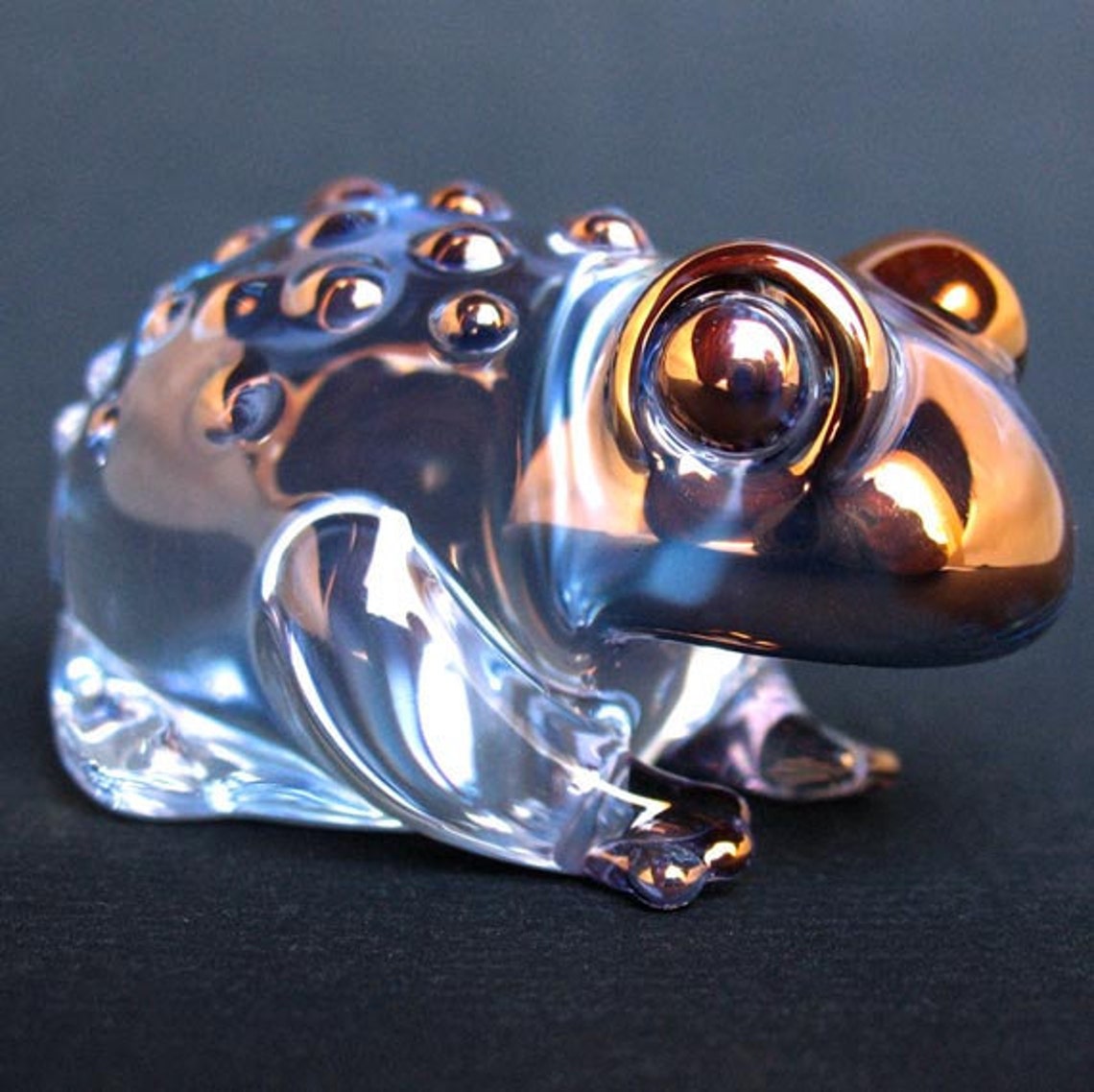 Toad Figurine Frog Sculpture of Hand Blown Glass - Etsy
