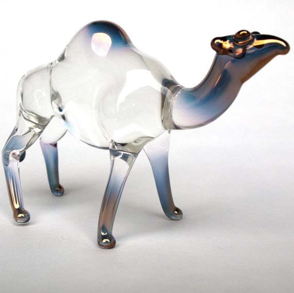 Camel Figurine Hand Blown Glass Gold Crystal Sculpture - Etsy